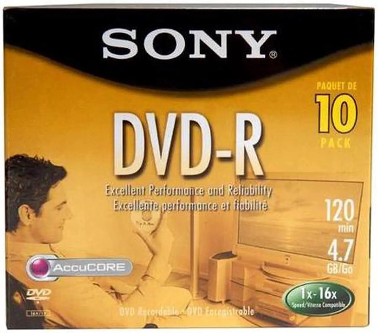 SONY 4.7GB 16X DVD-R 10 Packs Disc Model 10DMR47R4 - Newegg.com