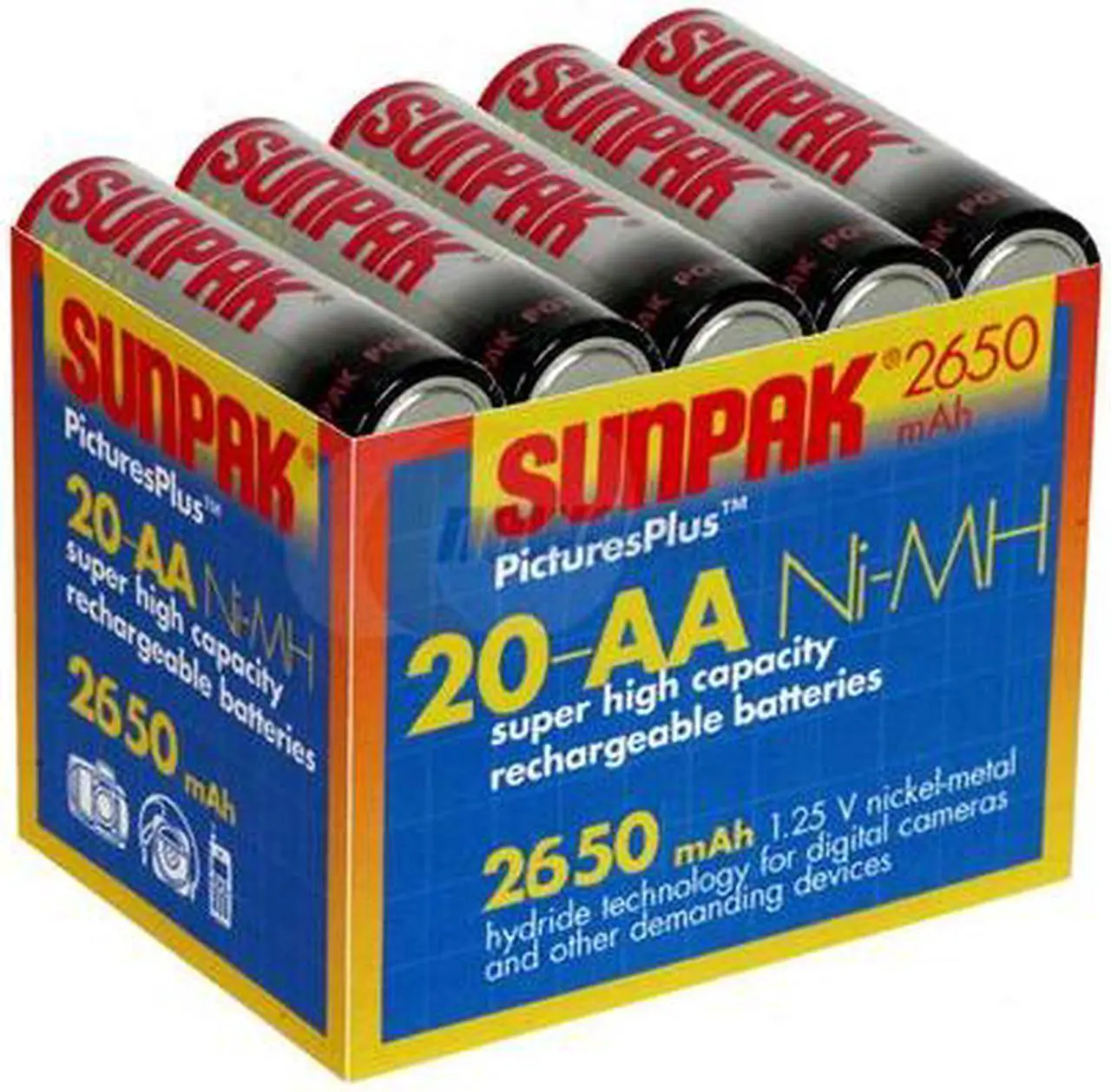 SUNPAK ACC-M1078-01 AA NiMH Rechargeable Battery Bulk Pack - Newegg.com