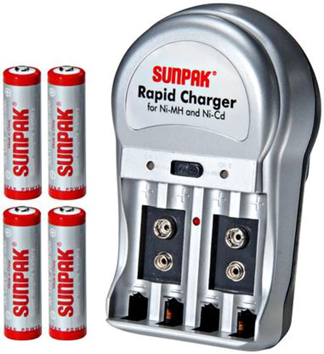 SUNPAK Rechargeable Batteries & Charger Kit - Newegg.com