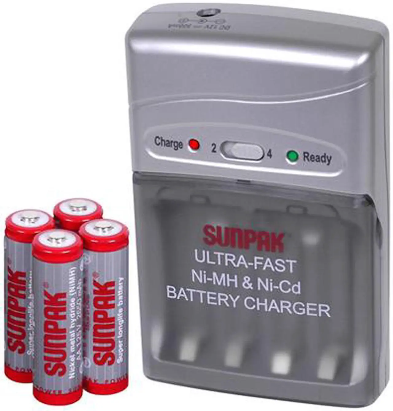 SUNPAK ACC-M1082-01 Rechargeable Batteries & Charger Kit - Newegg.com