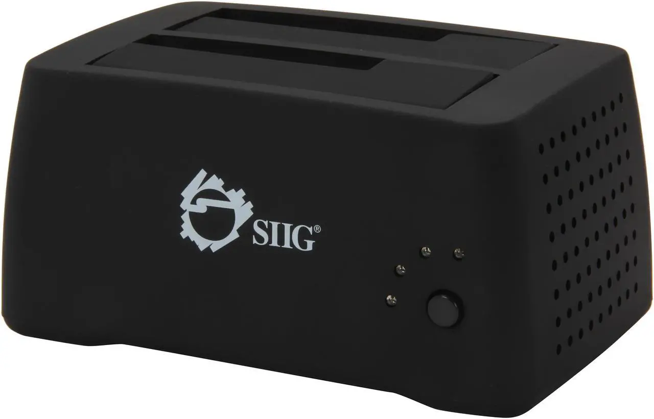 SIIG SC-SA0J12-S1 Black SuperSpeed USB 3.0 to SATA 3Gb/s Dual Docking ...
