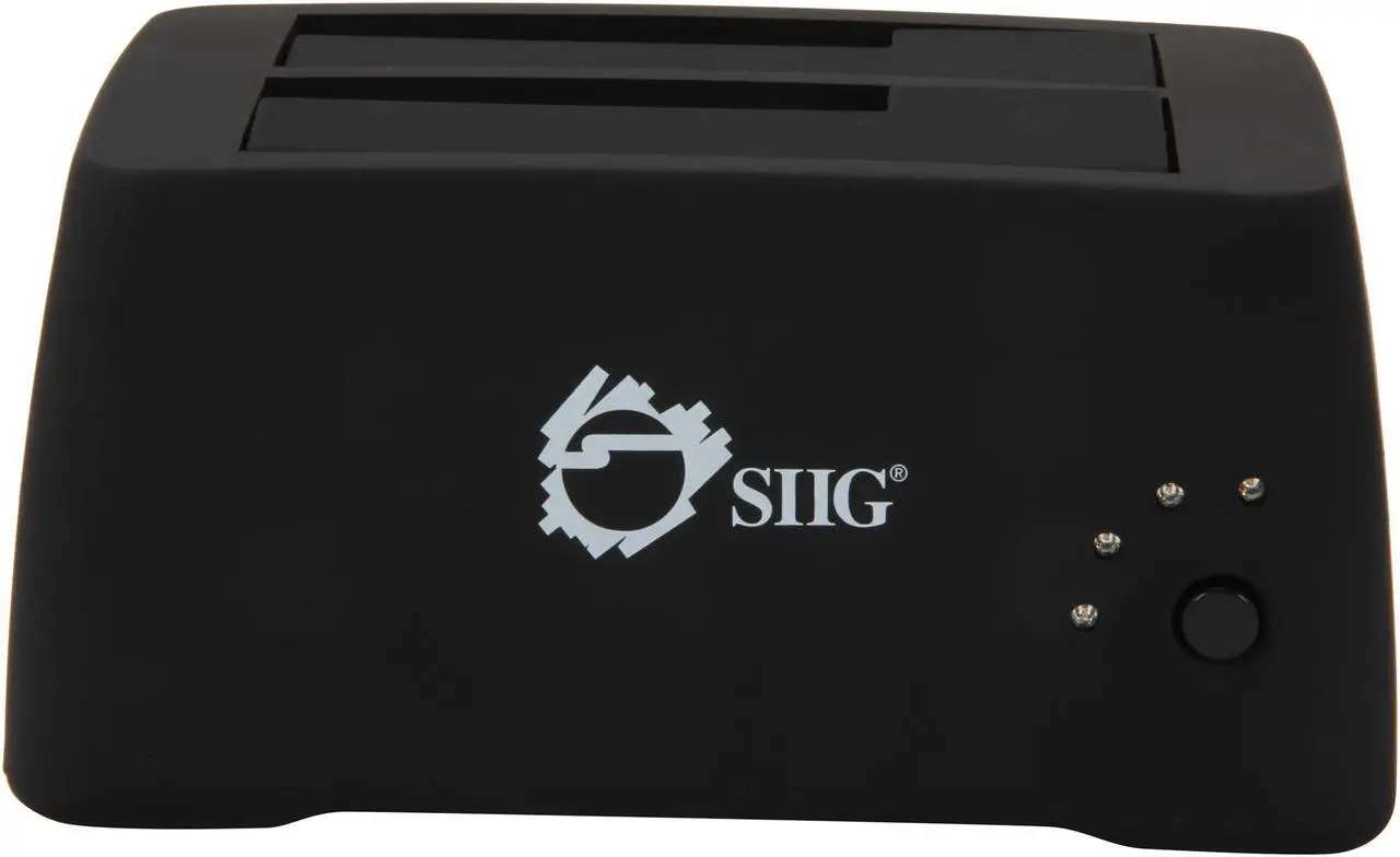 SIIG SC-SA0J12-S1 Black SuperSpeed USB 3.0 to SATA 3Gb/s Dual Docking ...