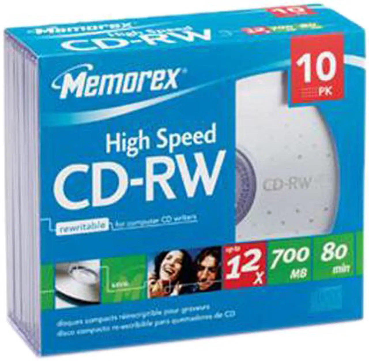 memorex 700MB 12X CD-RW 10 Packs Media Model 03417 - Newegg.com