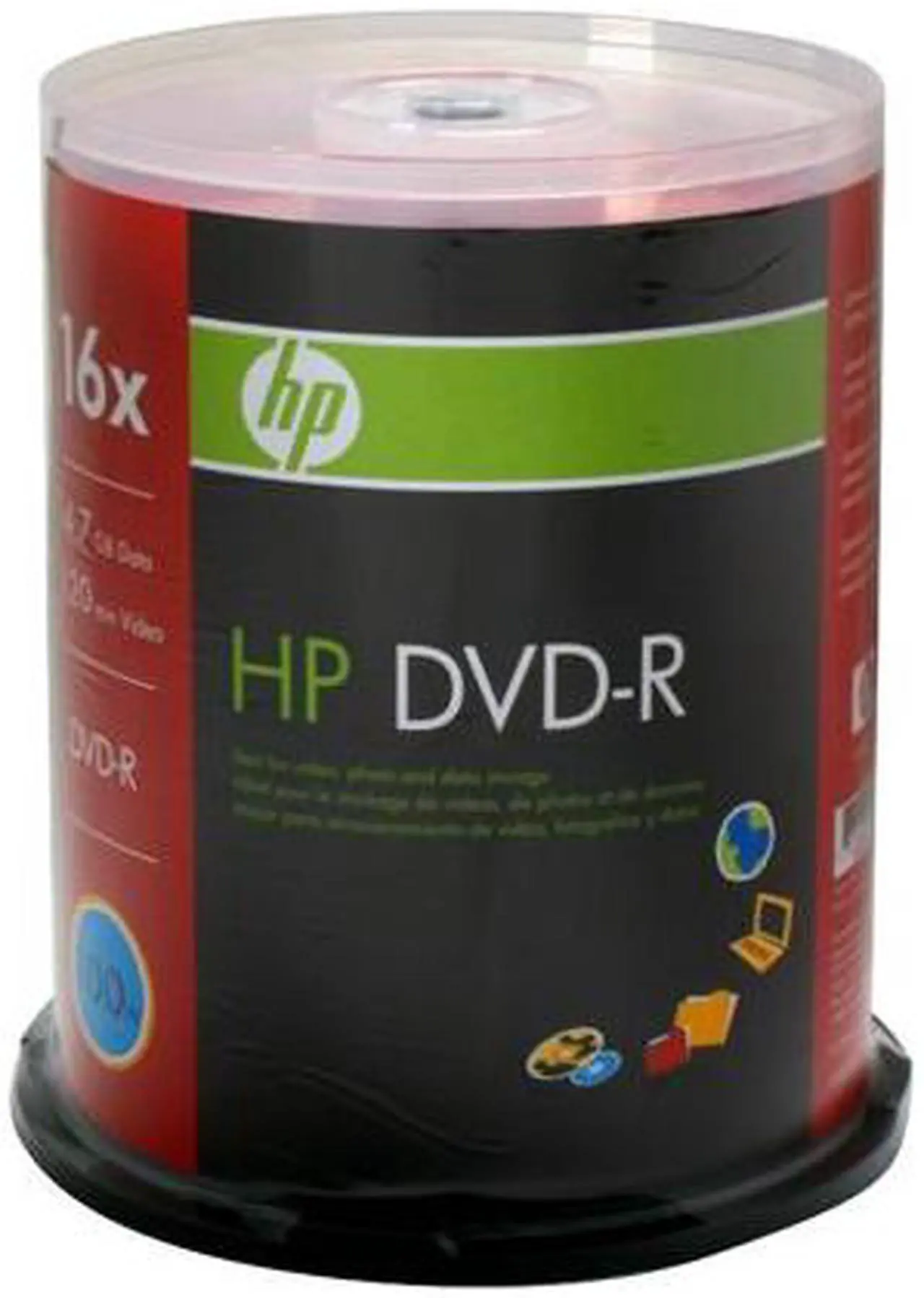 HP 4.7GB 16X DVD-R 100 Packs Disc Model 66000084112 - Newegg.com