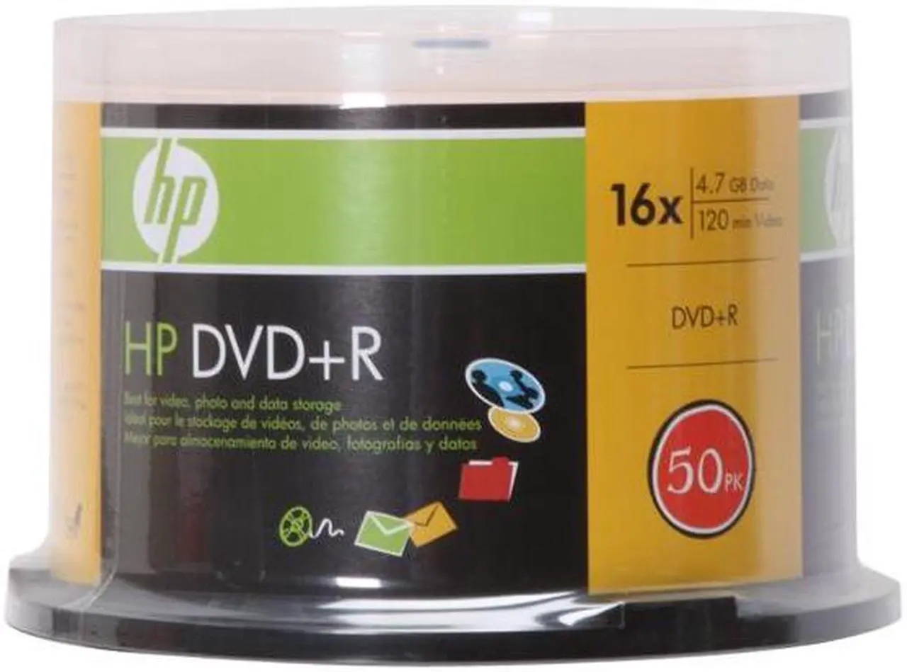 HP 4.7GB 16X DVD+R 50 Packs Disc Model 66000084146 - Newegg.com