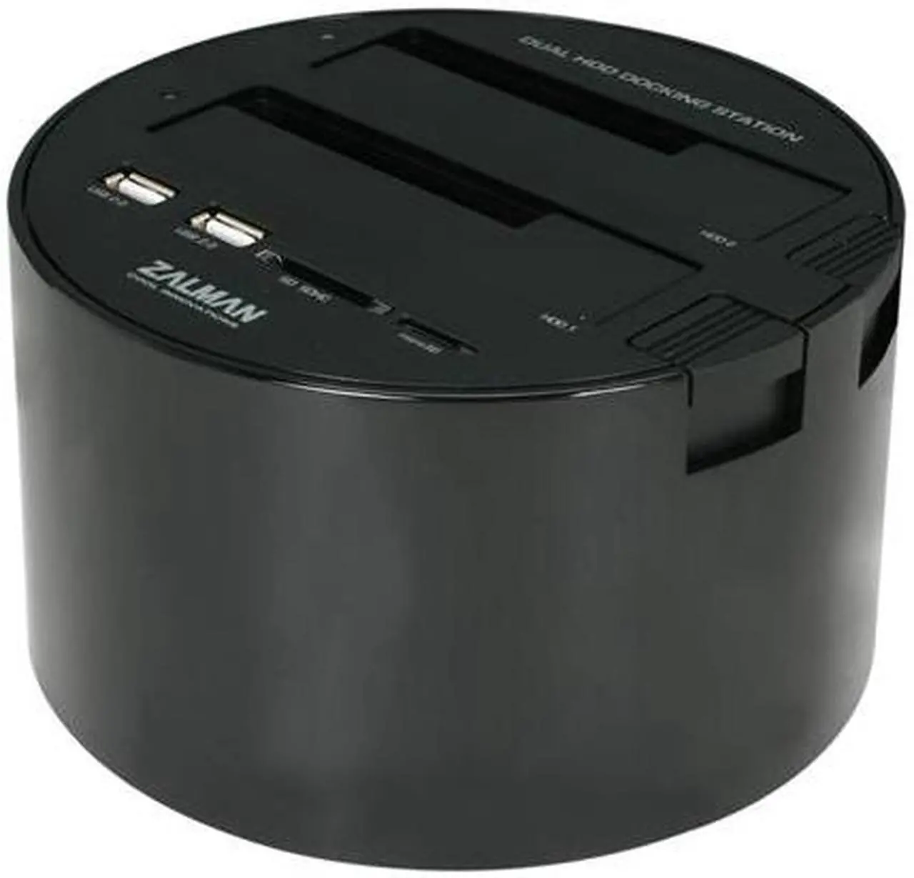 Zalman ZM-MH200 HUB Black/White Dual Docking station w/ 2 USB 2.0 hub ...