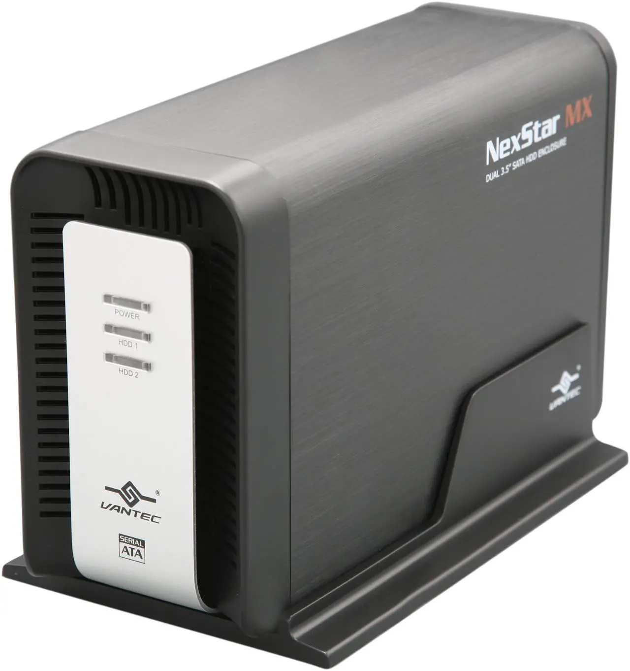 Vantec NexStar MX Dual 3.5" SATA to USB 2.0 External Hard Drive Enclosure with JBOD - Model NST ...