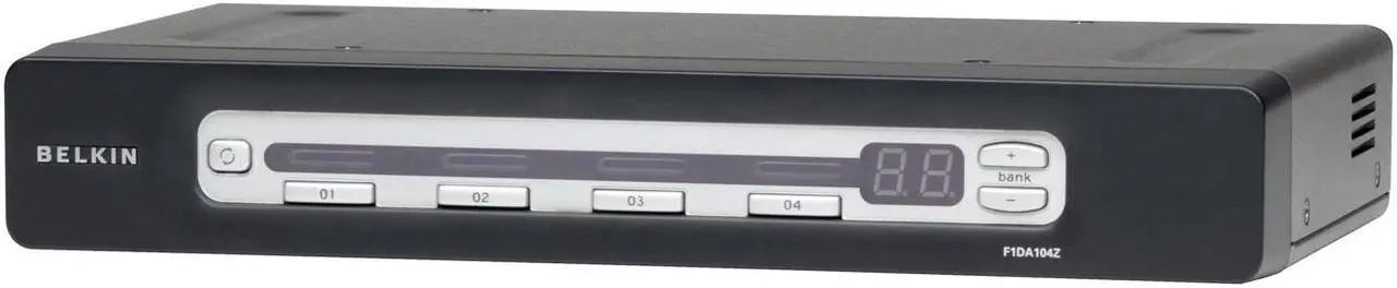 BELKIN OmniView PRO3 F1DA104Z-B 4-Port USB & PS/2 KVM Switch & USB ...