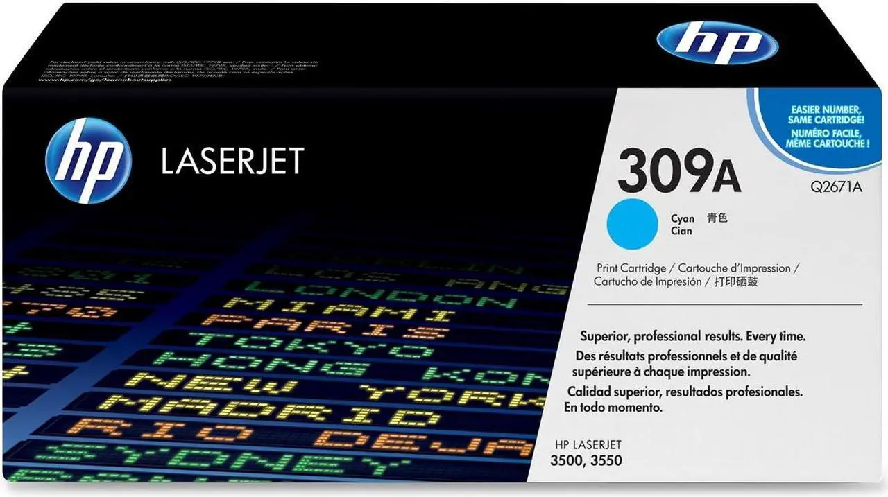 HP 309A Cyan LaserJet Toner Cartridge (Q2671A) - Newegg.com