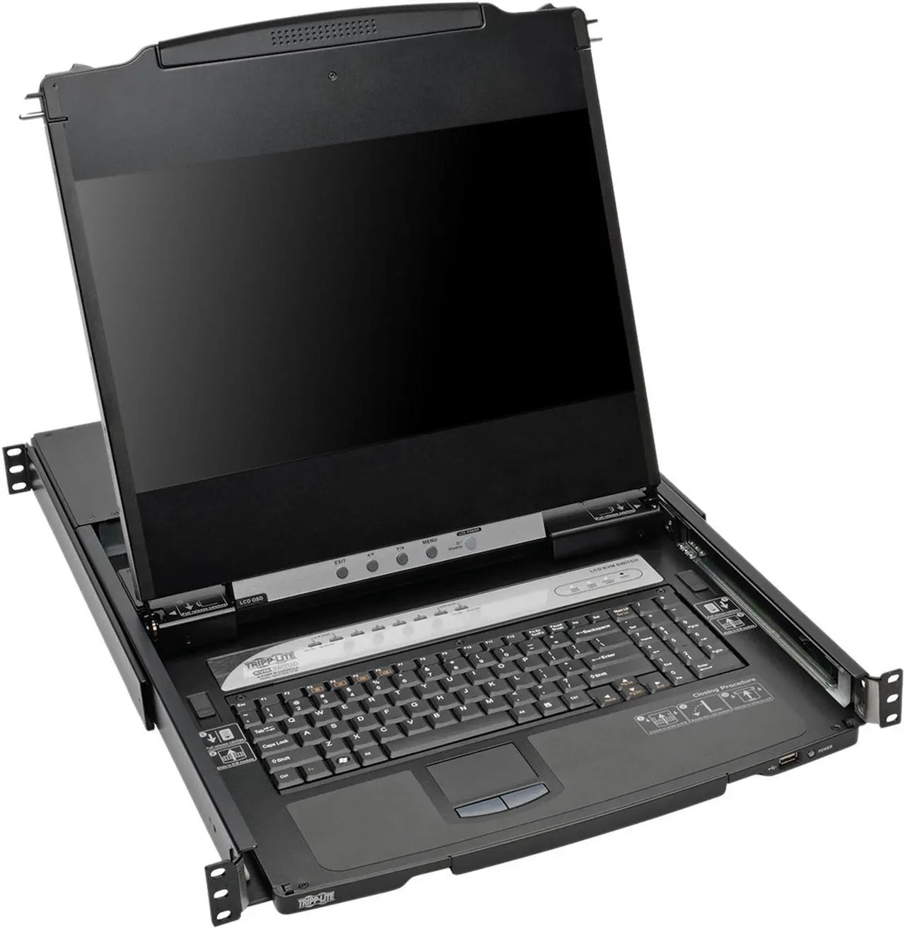 Tripp Lite 8-Port Rack-Mount Console HDMI KVM Switch with 17" LCD and ...