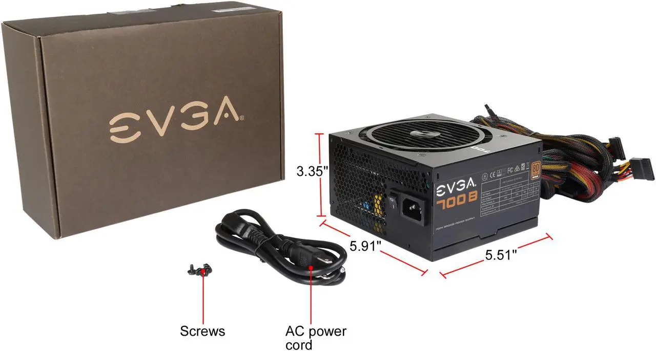 Refurbished: EVGA 700 B1 100-B1-0700-RX 80+ BRONZE 700W Power Supply ...