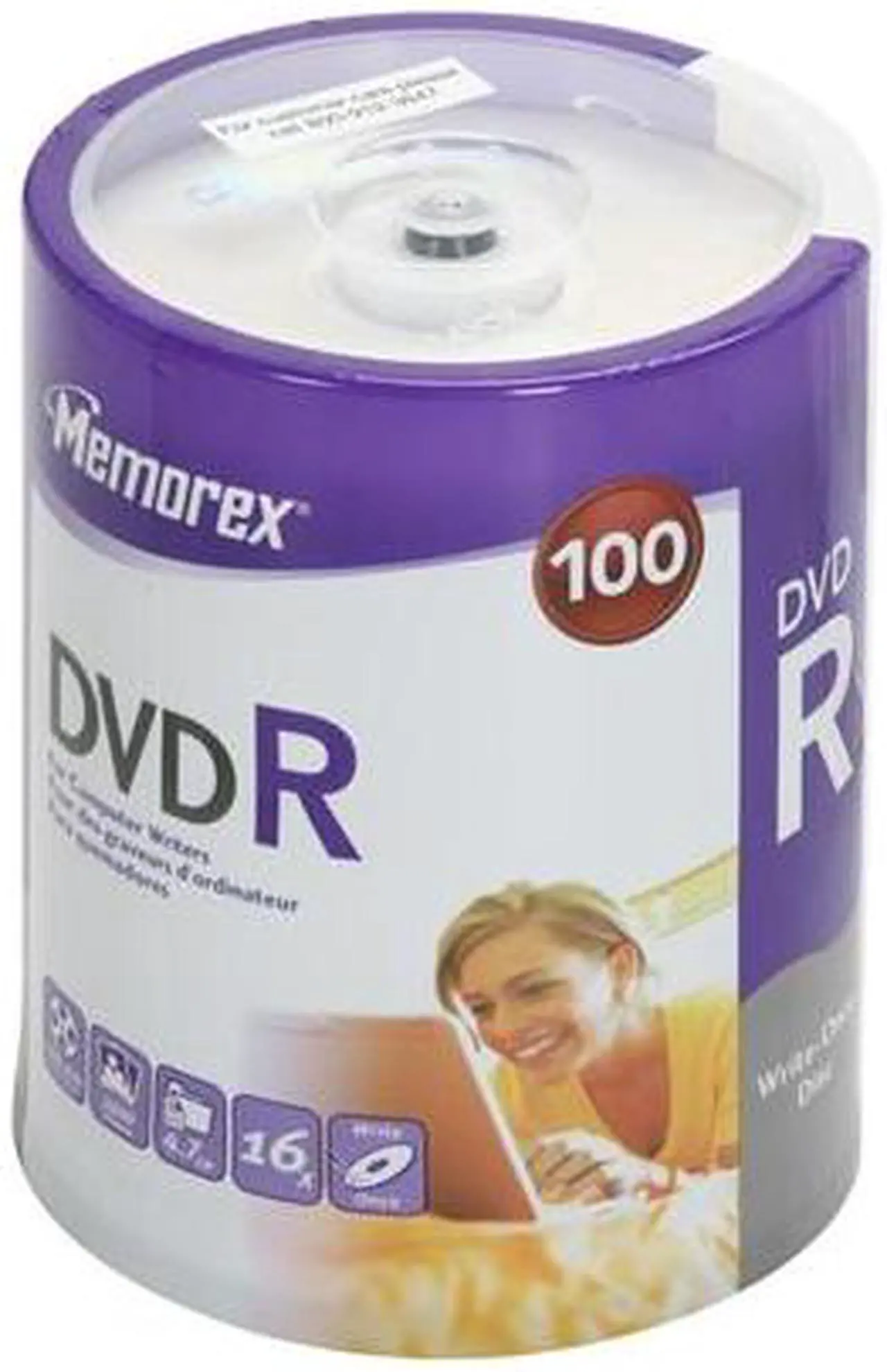 memorex 4.7GB 16X DVD-R 100 Packs Disc Model 034707978379 - Newegg.com