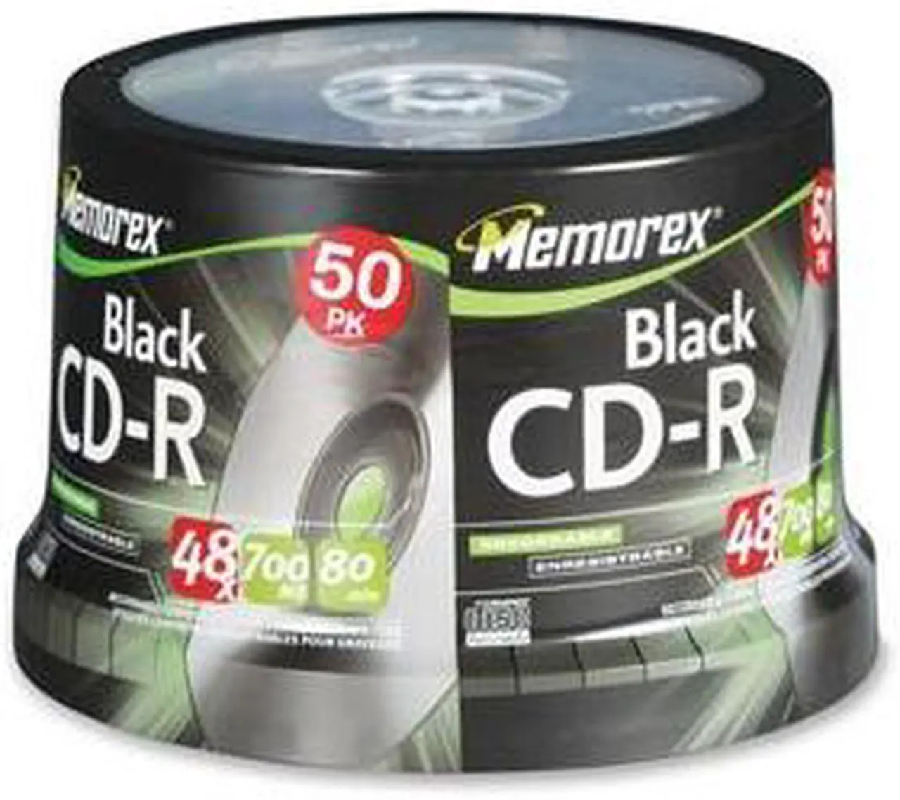 memorex 700MB 48X CD-R 50 Packs Black Disc Model 04751 - Newegg.com