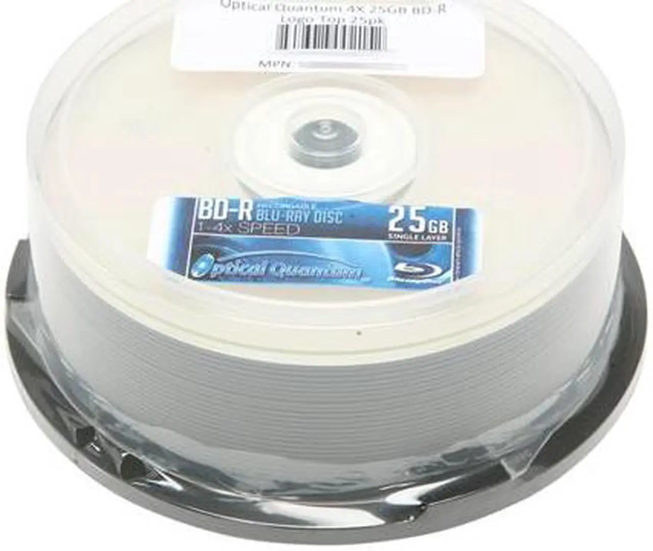 Optical Quantum 25GB 4X BD-R 25 Packs Logo Top Blu-ray Disc Model ...