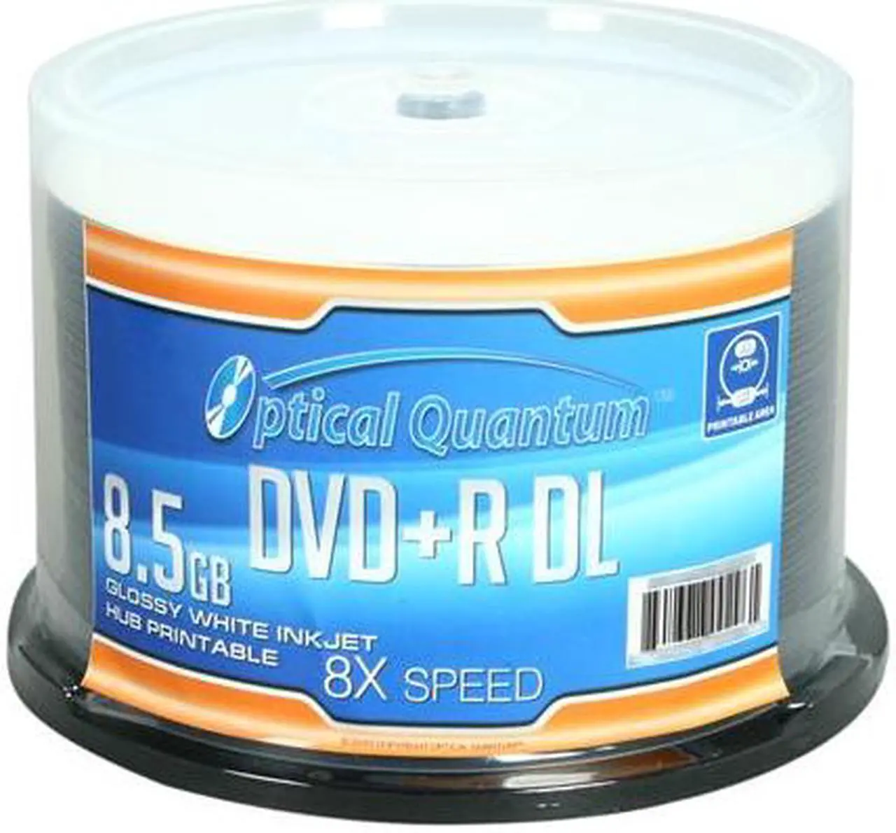 Vinpower Digital 8.5GB 8X DVD+R DL Inkjet Printable 50 Packs Glossy White Disc Model ...