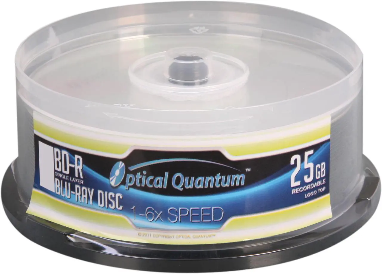 Optical Quantum 25GB 6X BD-R 25 Packs Disc Model OQBDR06LT-25 - Newegg.com