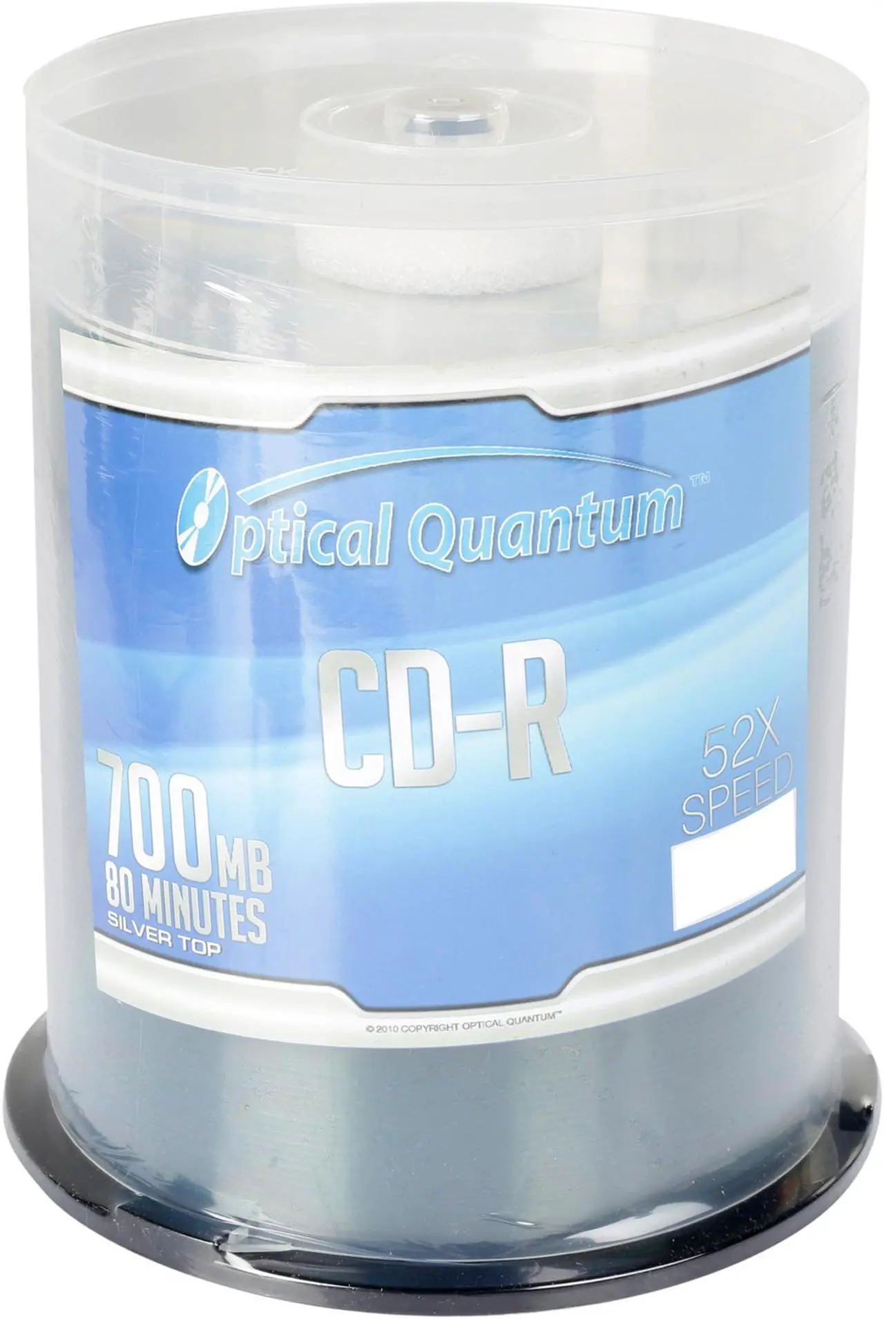 Optical Quantum 700MB 52X CD-R 100 Packs Silver Top Disc Model OQCD52ST ...
