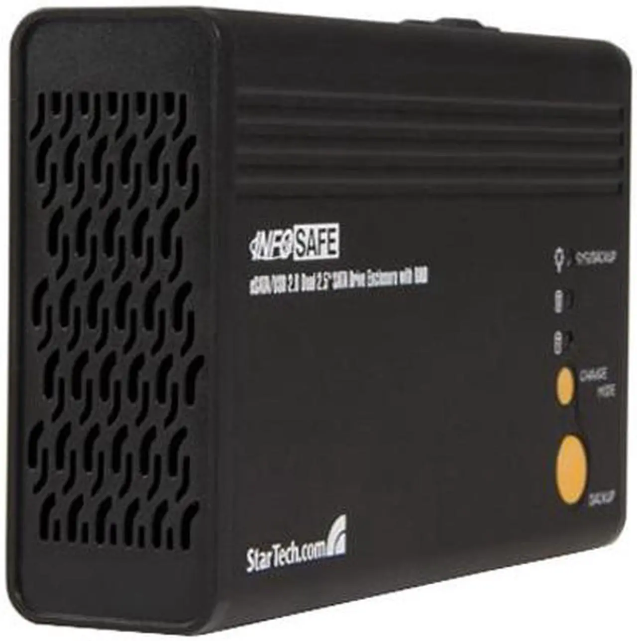 StarTech InfoSafe SAT2520U2ER Aluminum 2.5" Black eSATA USB Dual SATA ...