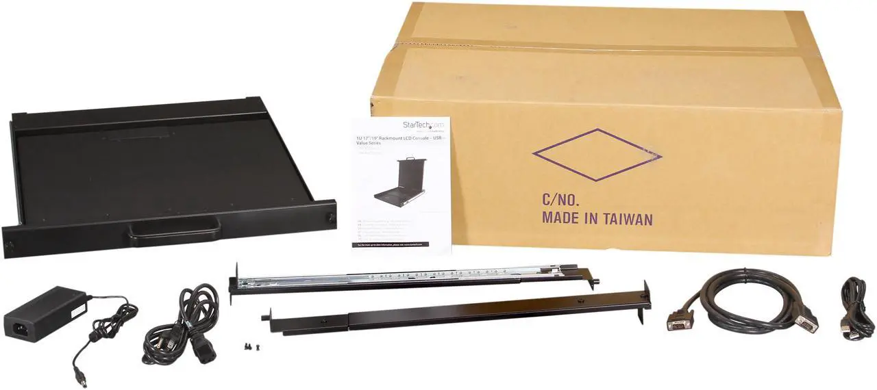 StarTech.com RACKCONV1701 1U 17" Rack Mount LCD Console – USB – Value ...