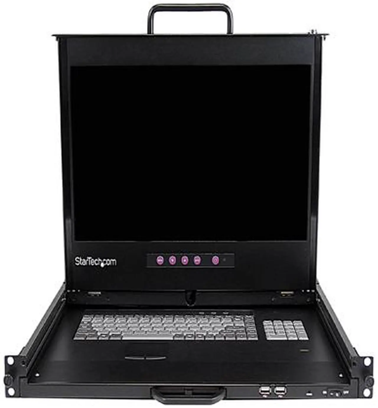 StarTech.com RACKCOND17HD 1U 17" 1080p Dual Rail Rackmount LCD Console ...