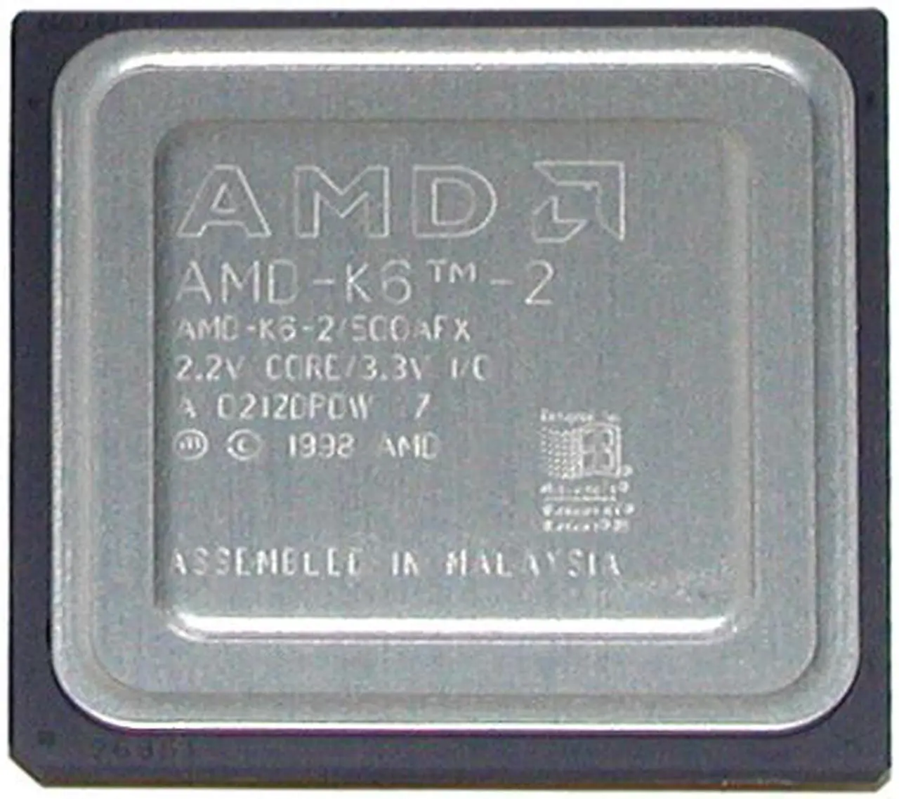 AMD K6-2 - K6-2 Chomper 500 MHz Socket 7 Processor - K62500AFX-N ...
