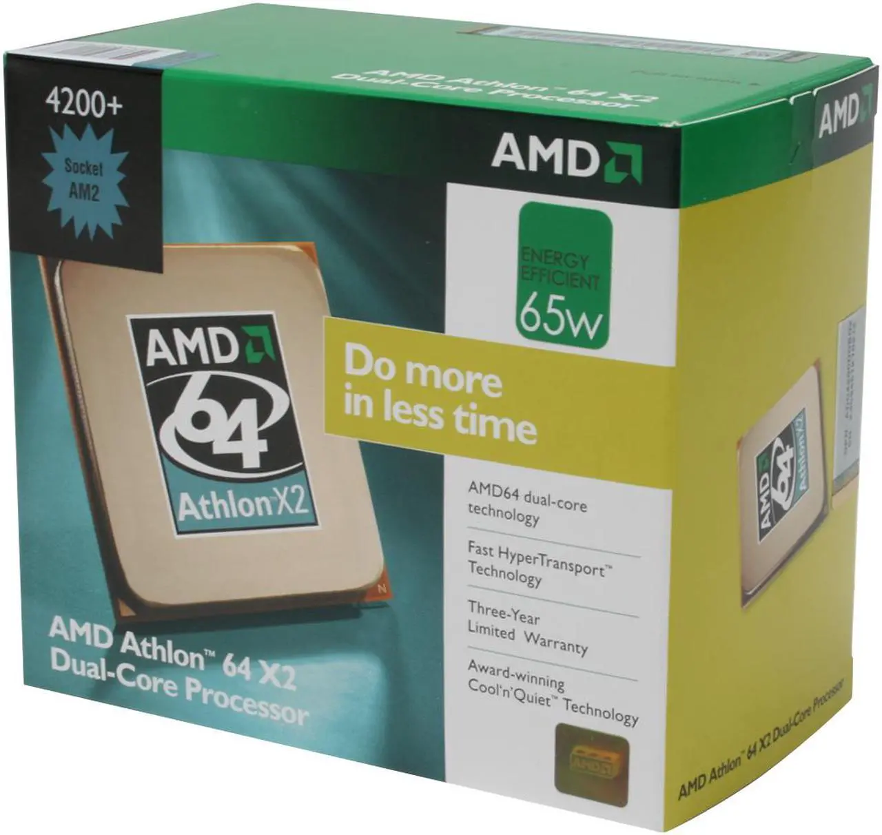 AMD Athlon 64 X2 4200+ - Athlon 64 X2 Brisbane Dual-Core 2.2 GHz Socket AM2 65W Processor ...