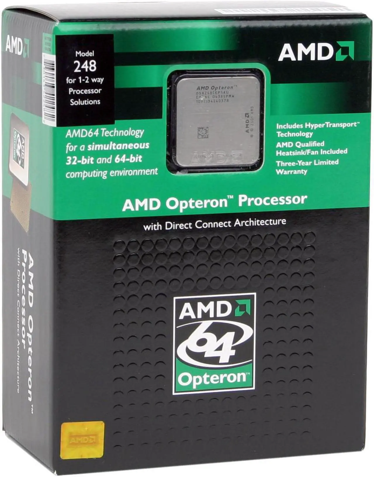AMD Opteron 248 - Opteron SledgeHammer Single-Core 2.2 GHz Socket 940 Processor - OSA248AUBOX ...