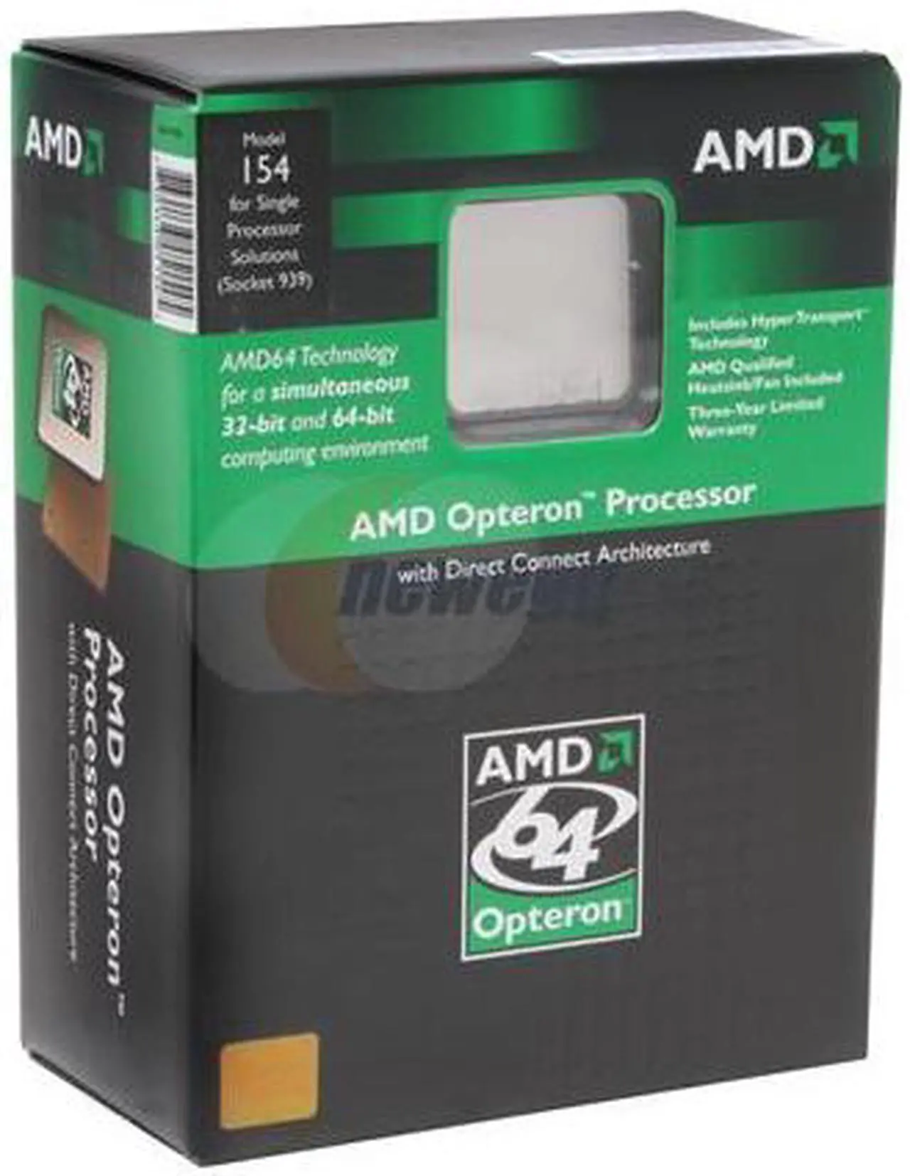 AMD Opteron 154 2.8 GHz Socket 939 OSA154BNBOX Server Processor ...