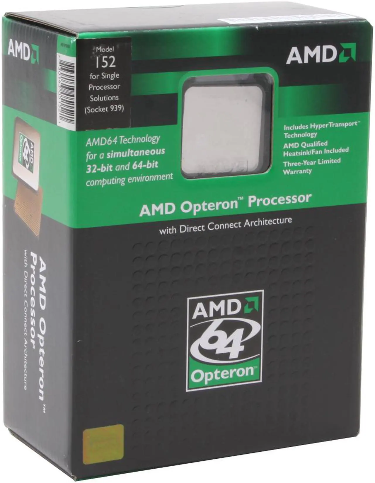 AMD Opteron 152 - Opteron Venus Single-Core 2.6 GHz Socket 939 ...