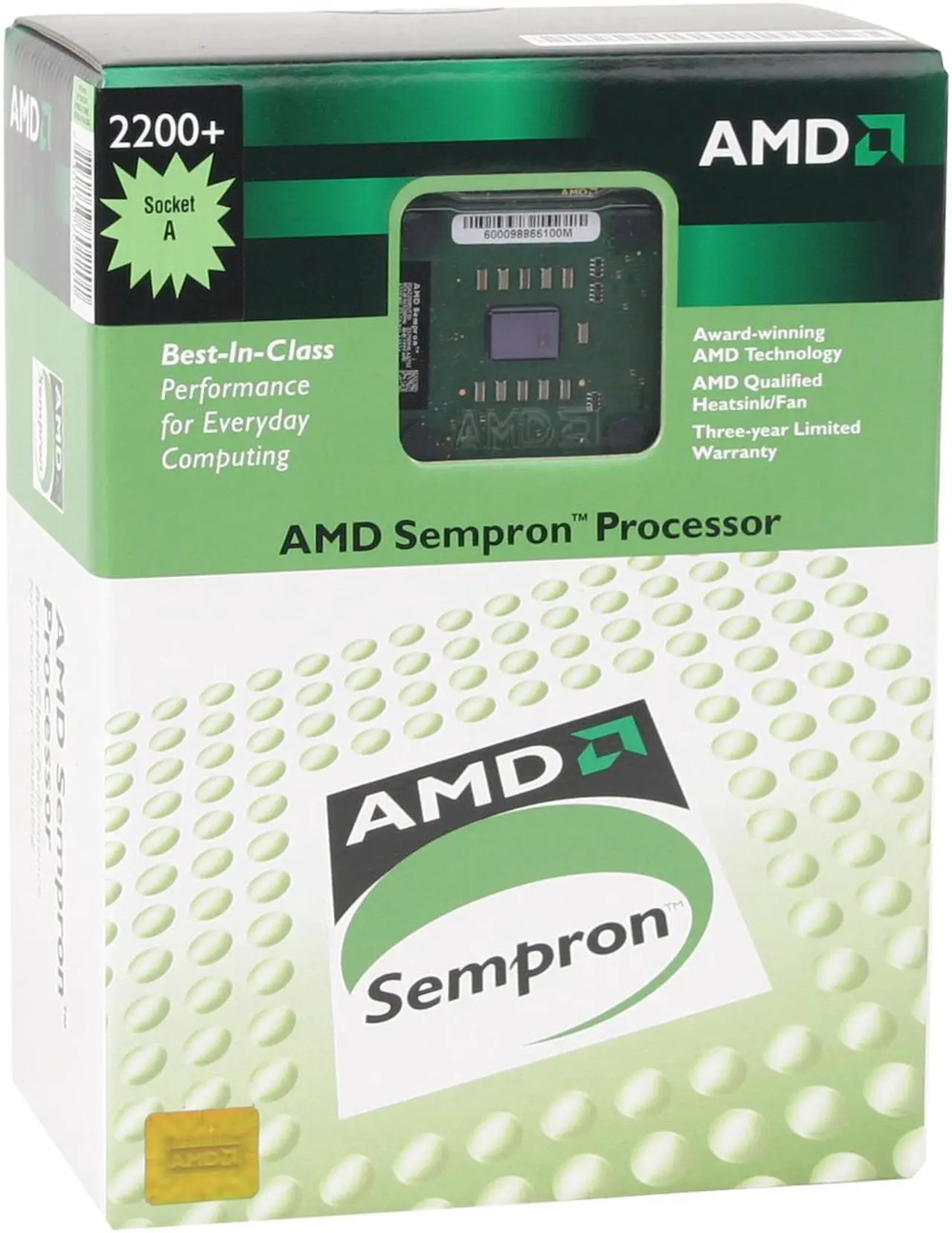AMD Sempron 2200+ - Sempron Thoroughbred Single-Core 1.5 GHz Socket A ...
