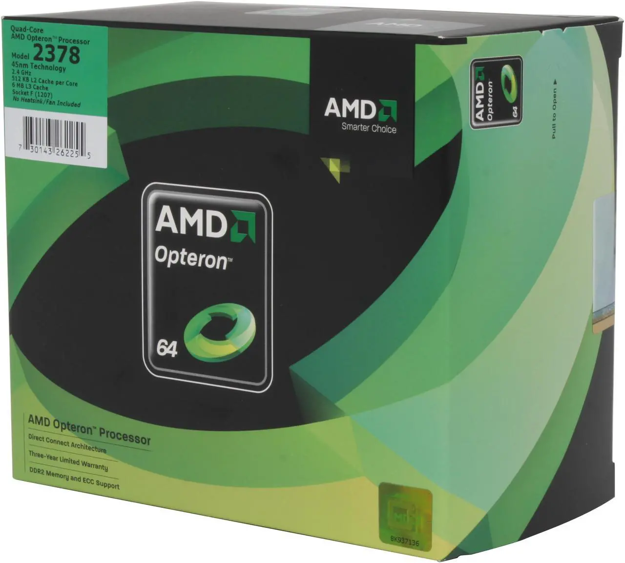 AMD Opteron 2378 2.4 GHz Socket F 115W OS2378WAL4DGIWOF Server ...