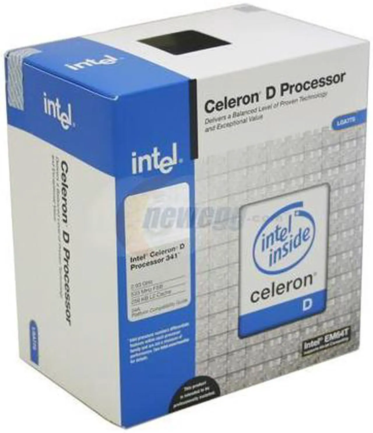 Open Box: Intel Celeron D 341 - Celeron D Prescott Single-Core 2.93 GHz LGA 775 EM64T Processor ...