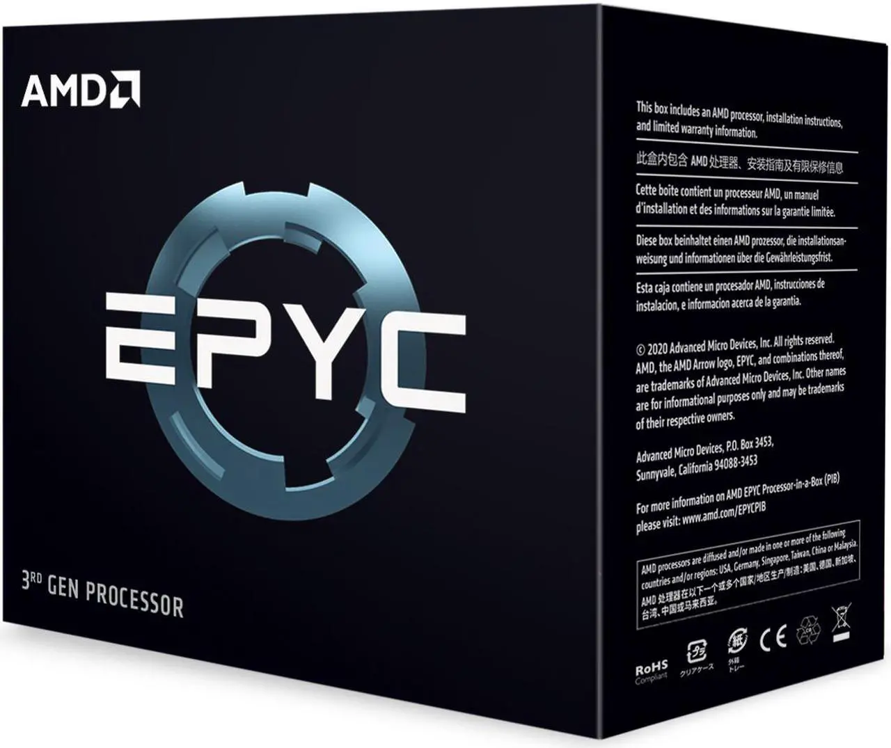 AMD EPYC 7002 (2nd Gen) 7F32 Octa-core (8 Core) 3.70 GHz Processor - 128 MB L3 Cache - 3.90 GHz ...