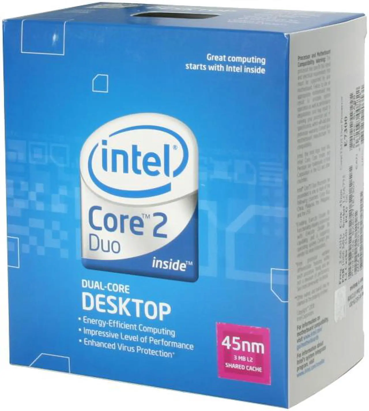 Intel Core 2 Duo E7300 - Core 2 Duo Wolfdale Dual-Core 2.66 GHz LGA 775 ...