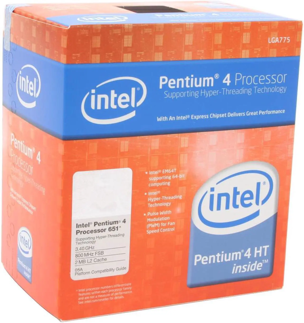 Intel Pentium 4 651 - Pentium 4 Cedar Mill Single-Core 3.4 GHz LGA 775 ...