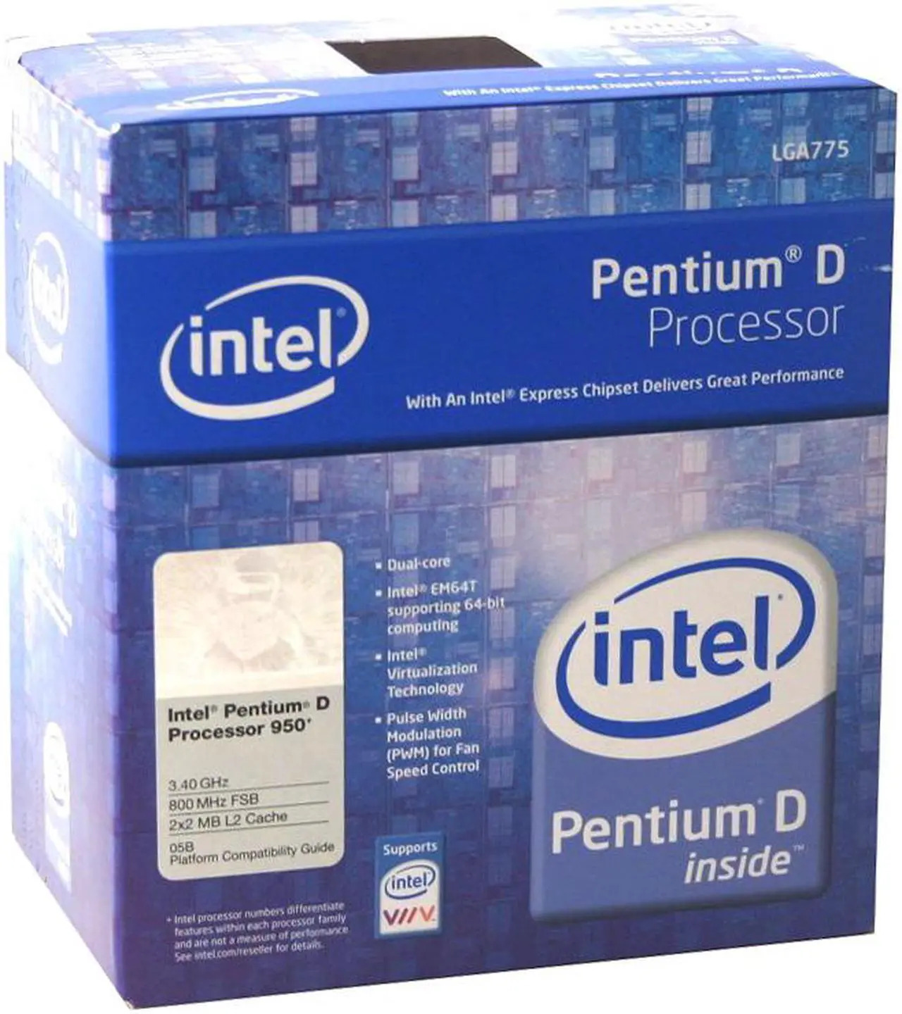 Intel Pentium D 950 - Pentium D Presler Dual-Core 3.4 GHz LGA 775 ...