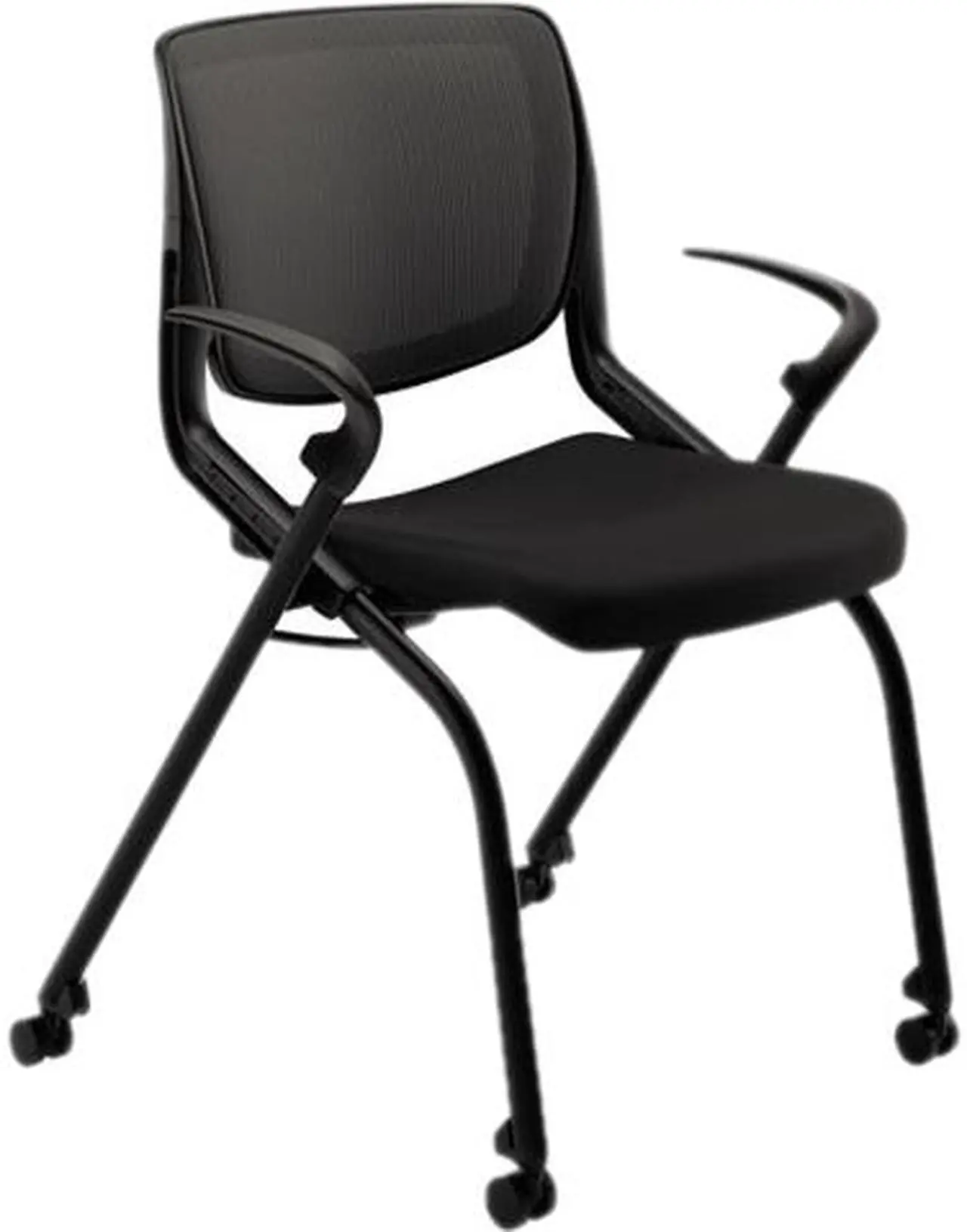 HON Motivate Nesting / Stacking Chair - Fabric Black Seat - Fabric ...