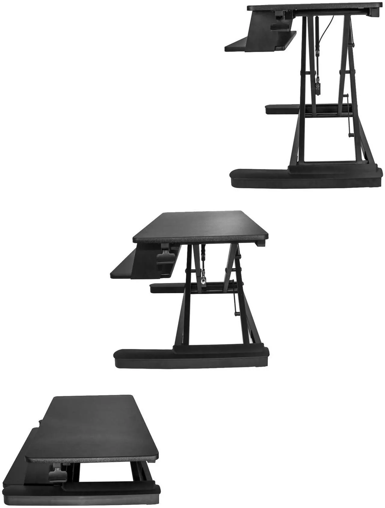 StarTech ARMSTSL Sit Stand Desk - 35" Work Surface - Supports Two 24 ...