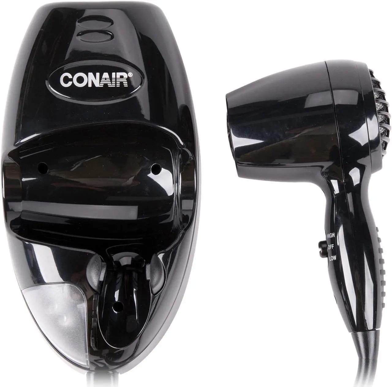 CONAIR 134BW Hairdryer,Wallmount,Black,1600 Watts - Newegg.com