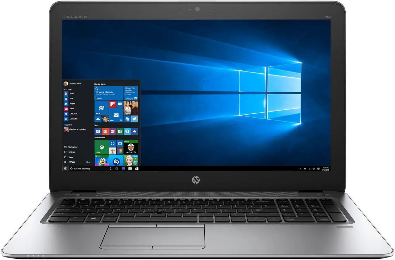 HP Laptop EliteBook Intel Core i7-7500U 8GB Memory 256 GB SSD Intel HD ...