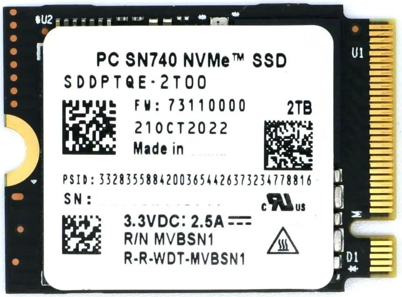 Western Digital SN740 NVME M.2 2230 SSD 2TB SDDPTQE-2T00 - OEM - Newegg.com