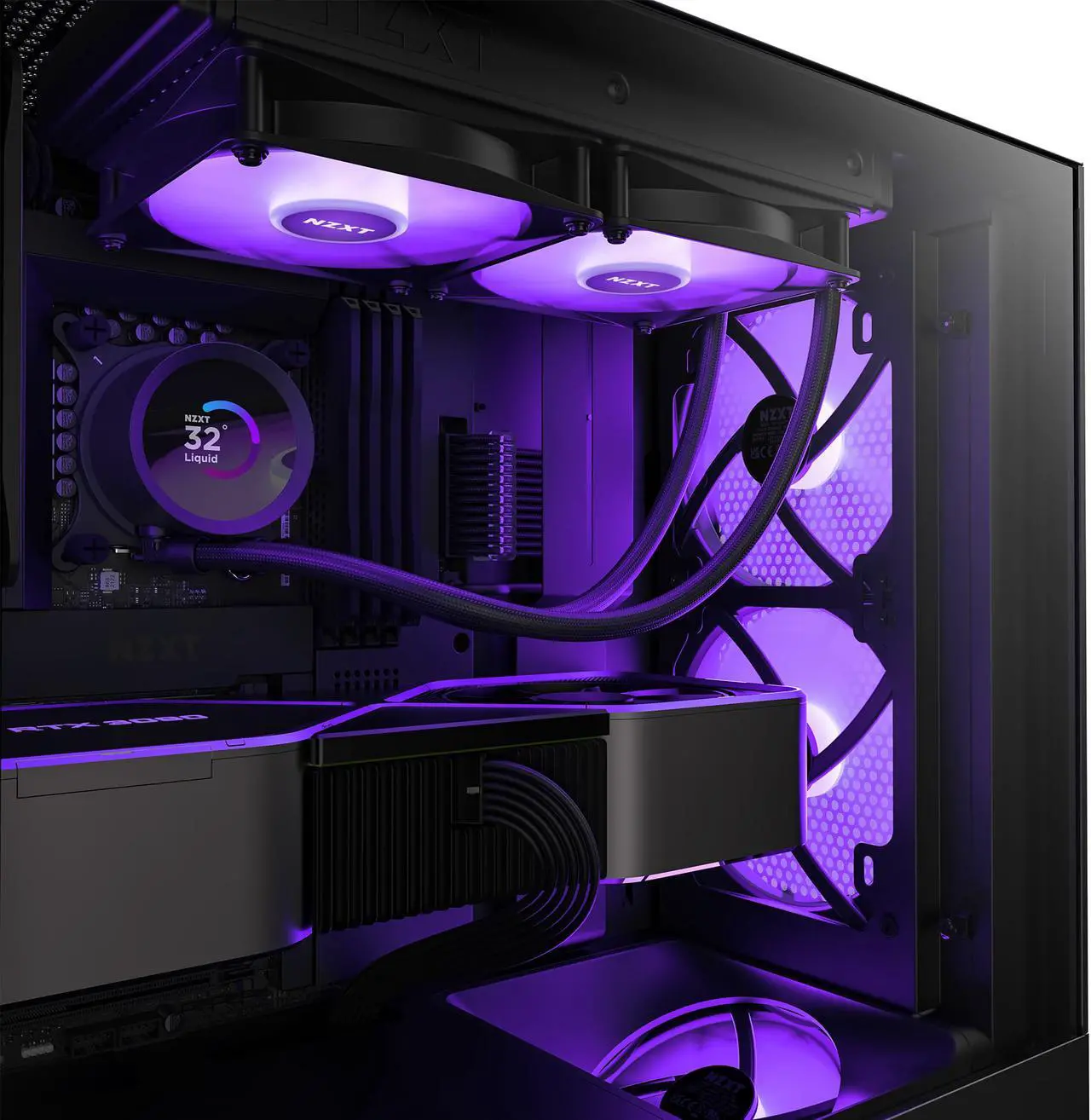 NZXT F140 RGB Core - 140mm Hub-Mounted RGB Fan - 8 Individually ...