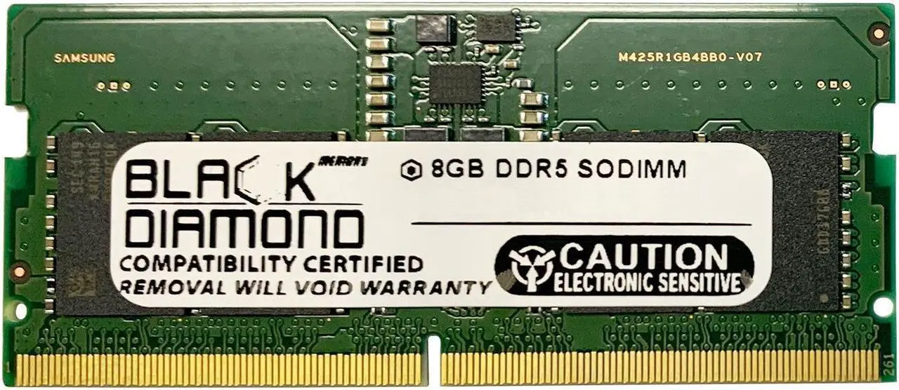 Black Diamond 8GB DDR5 5200 SODIMM Memory 262-Pin (1Rx8) BD8G5200MCN28 ...