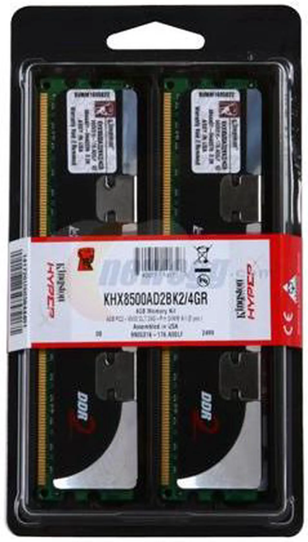 HyperX 4GB (2 x 2GB) DDR2 1066 (PC2 8500) Dual Channel Kit Desktop ...
