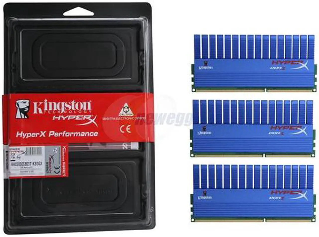 HyperX T1 Series 3GB (3 x 1GB) DDR3 2000 (PC3 16000) Desktop Memory ...