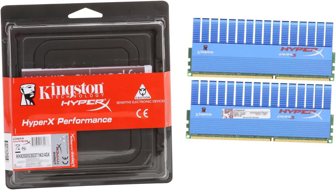 HyperX T1 Series 4GB (2 x 2GB) DDR3 2000 (PC3 16000) Desktop Memory ...
