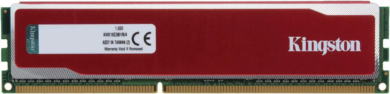 HyperX Blu Red Series 4GB DDR3 1600 Desktop Memory Model KHX16C9B1R/4 ...
