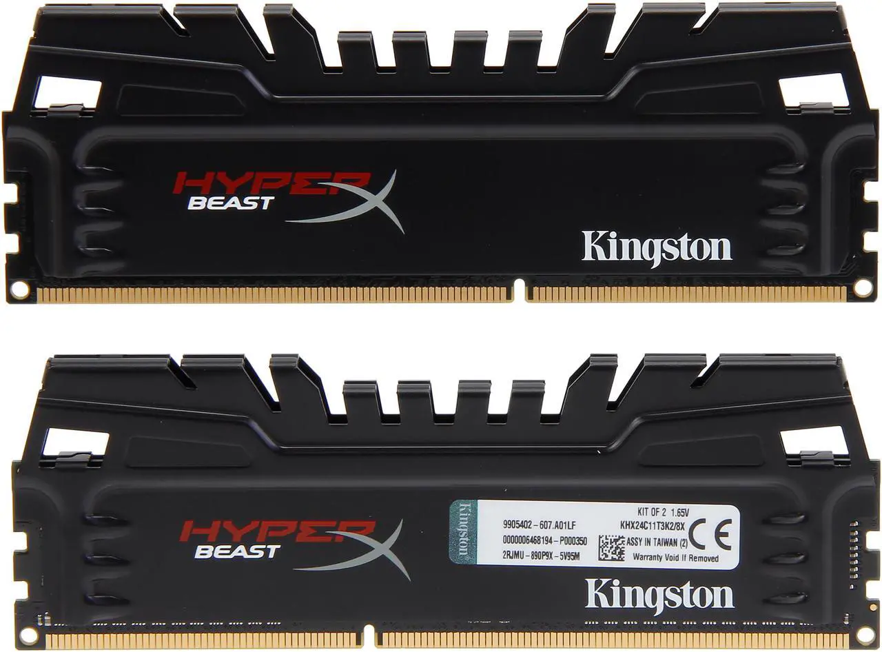HyperX Beast 8GB (2 x 4GB) DDR3 2400 (PC3 19200) Desktop Memory Model ...