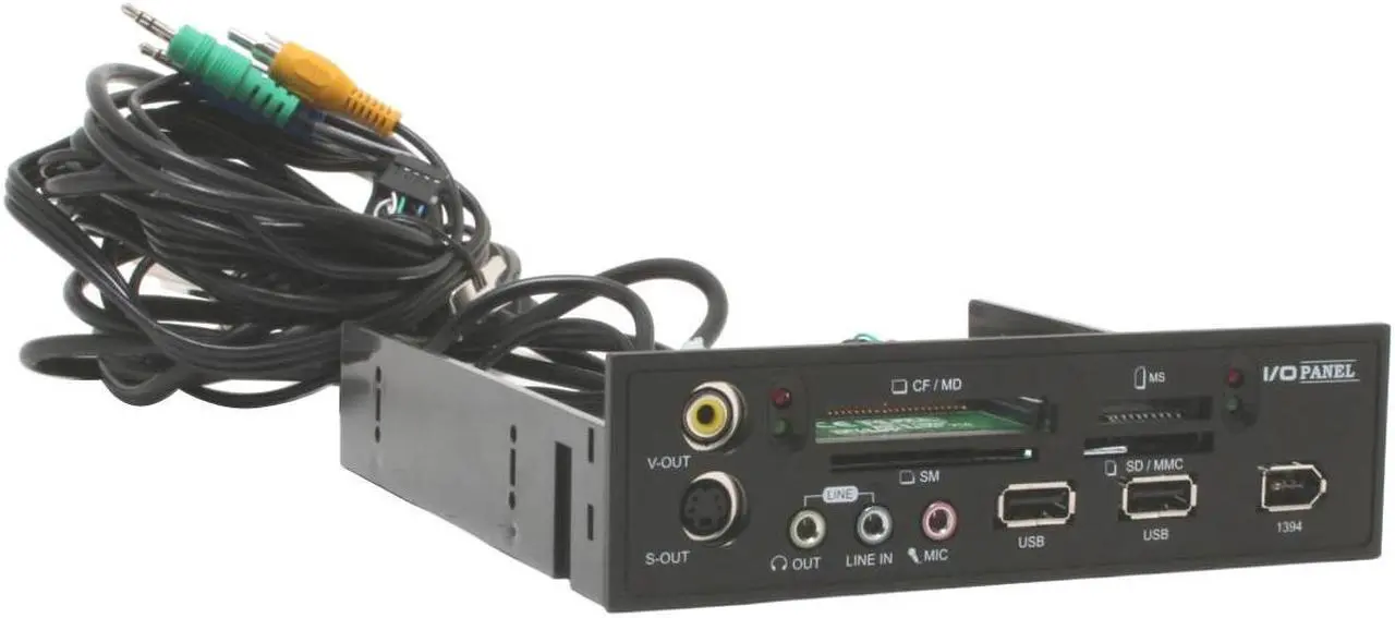 MTG CR-IN511MIO-1 11-in-1 USB 2.0 5.25" Internal Multi IO Panel & Card ...