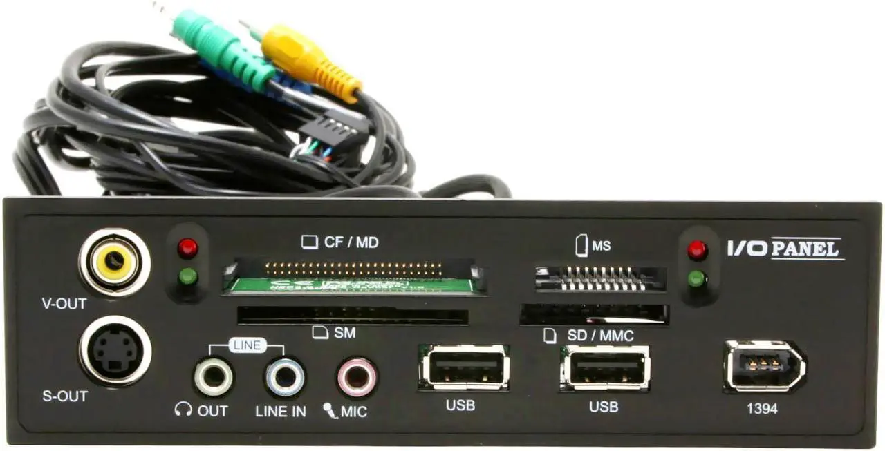 MTG CR-IN511MIO-1 11-in-1 USB 2.0 5.25" Internal Multi IO Panel & Card ...